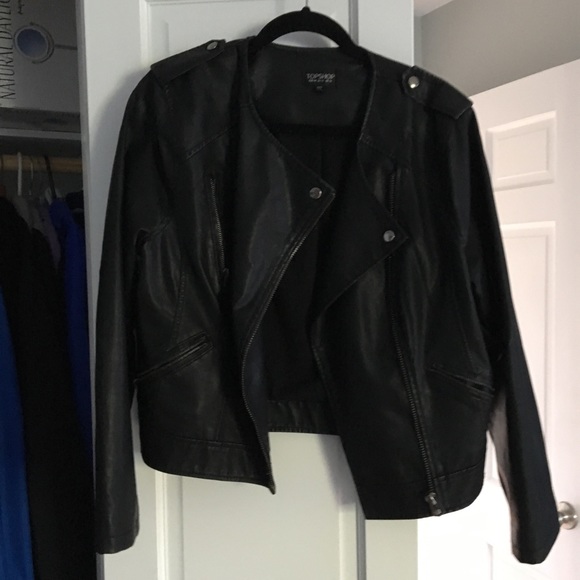 Topshop | Jackets & Coats | Topshop Leather Jacket | Poshmark